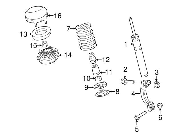 Genuine VW/Audi 4M0412109A Coil Spring Insulator; Left Lower, Right ...