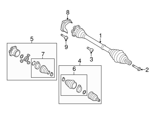 Genuine VW/Audi 4M0498099 CV Joint Kit - Audi | AU4M0498099