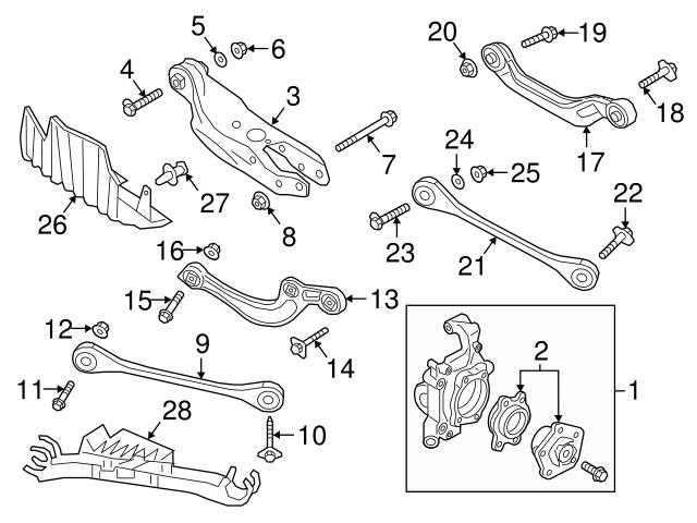 Genuine VW/Audi 4M0505291D Track Bar - Audi | AU4M0505291D