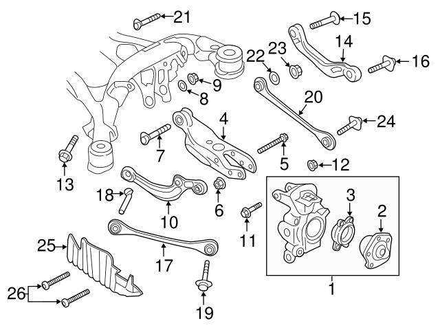 Genuine VW/Audi 4M0505432AF Suspension Knuckle; Rear Right - Audi ...