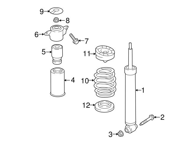 Genuine VW/Audi 4M0512131G Shock Bumper; Left, Right - Audi | AU4M0512131G