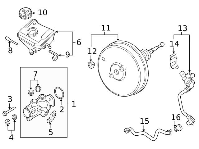 Genuine VW/Audi 4M0611931AL Brake Vacuum Hose - Audi | AU4M0611931AL