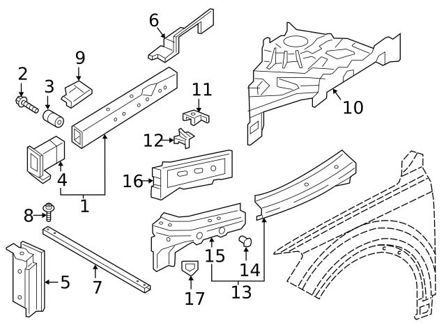 Genuine VW/Audi 4M0802507C Fender Filler Panel - Audi | AU4M0802507C