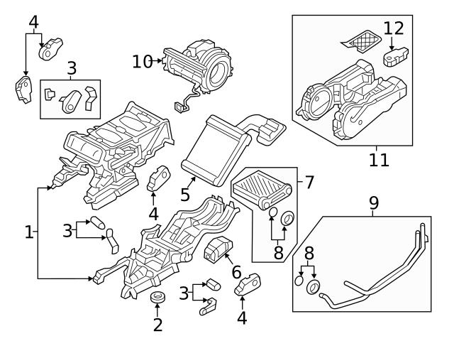 Genuine VW/Audi 4M0820105 A/C Evaporator Core Kit - Audi | AU4M0820105