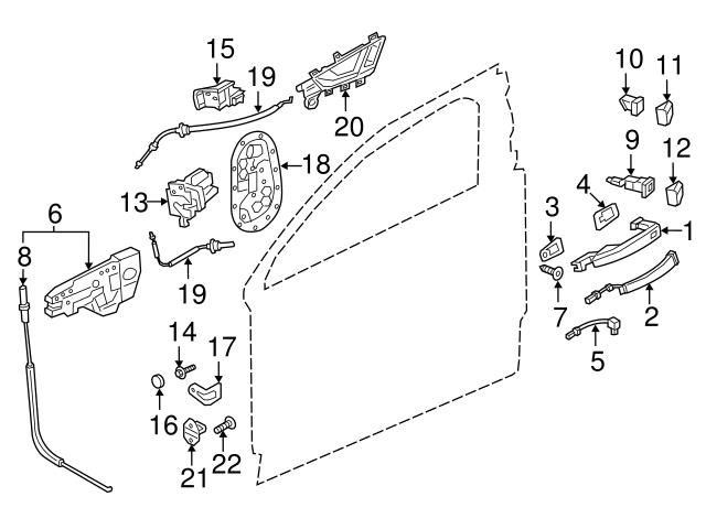 Genuine VW/Audi 4M0837886A Exterior Door Handle Base; Right - Audi ...