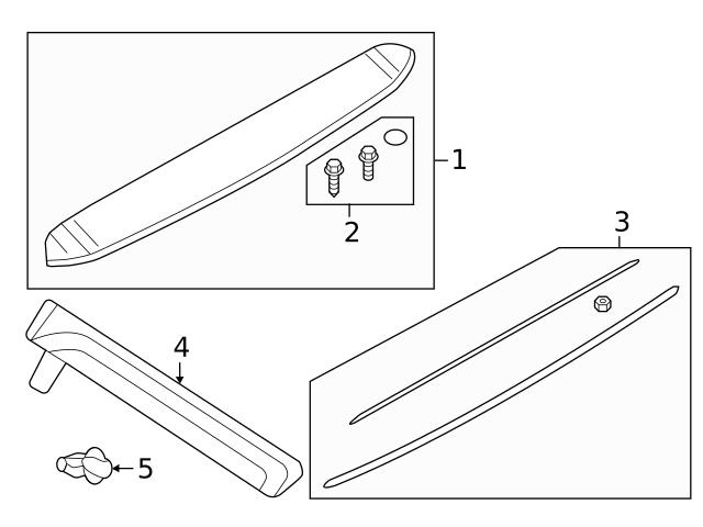 Genuine VW/Audi 4M0898940 Spoiler Seal - Audi | AU4M0898940