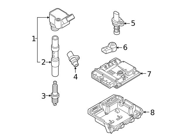 Genuine VW/Audi 4M0907650C Engine Control Module Bracket - Audi ...