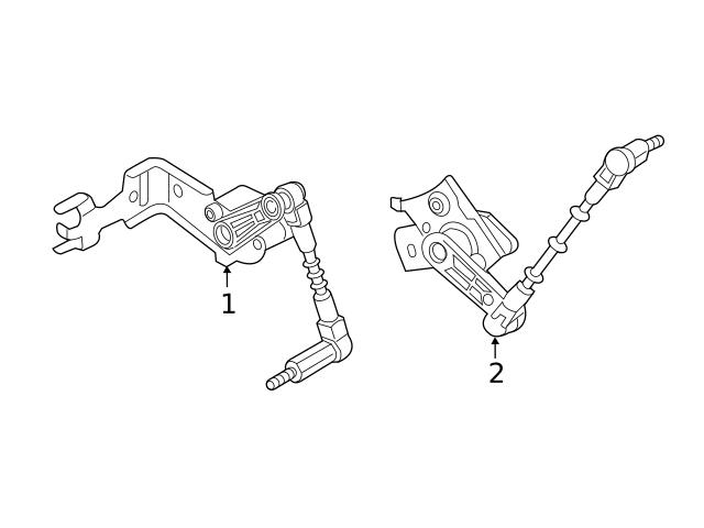 Genuine VW/Audi 4M0941286D Headlight Level Sensor; Right Front, Left ...