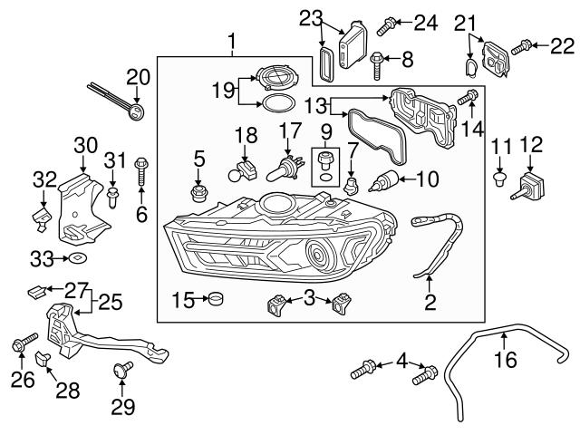 Genuine VW/Audi 4M0941475 Headlight Bulb, Standard; Left, Right - Audi ...