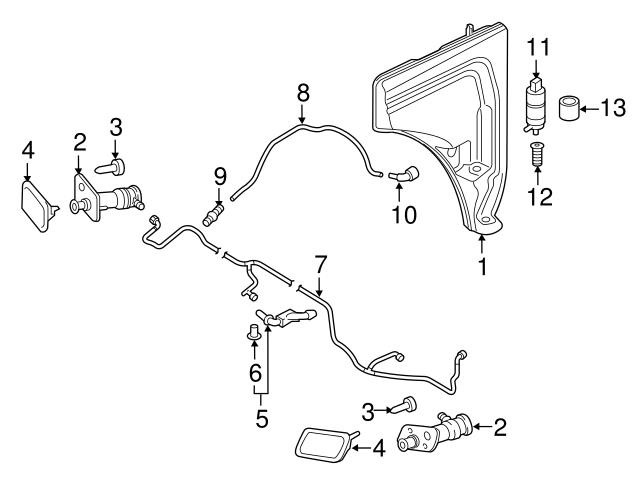 Genuine VW/Audi 4M0955101A Headlight Washer Nozzle; Left - Audi ...
