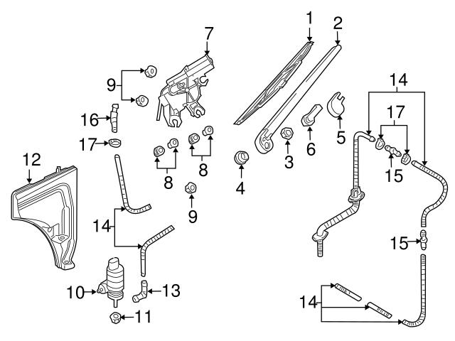 Genuine VW/Audi 4M0955985 Back Glass Washer Nozzle - Audi | AU4M0955985