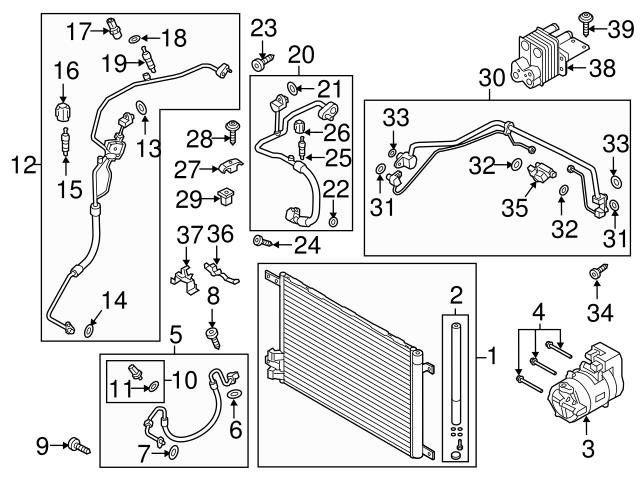 Genuine VW/Audi 4M0959603C HVAC Pressure Switch - Audi | 4M0959603A ...