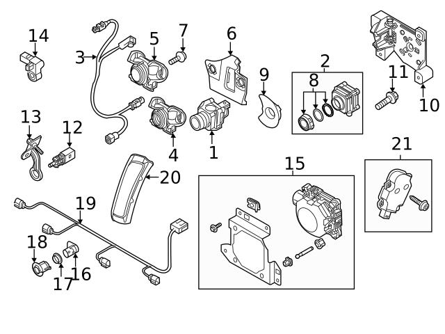 Genuine VW/Audi 4M0971192S Parking Aid System Wiring Harness; Front ...