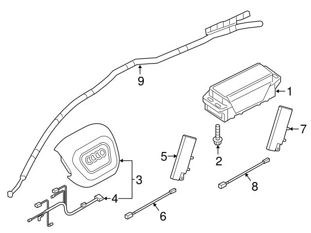 Genuine VW/Audi 4M0971589D Air Bag Wiring Harness - Audi | AU4M0971589D