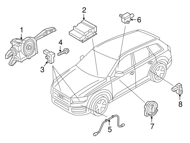 Genuine VW/Audi 4M0971677B Air Bag Sensor Connector; Left, Right - Audi ...