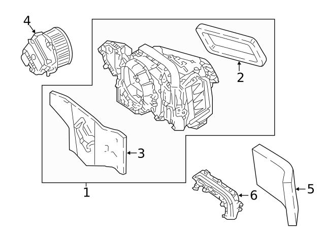 Genuine VW/Audi 4M1820024 HVAC Blower Motor Housing - Audi | 4M1820024A ...