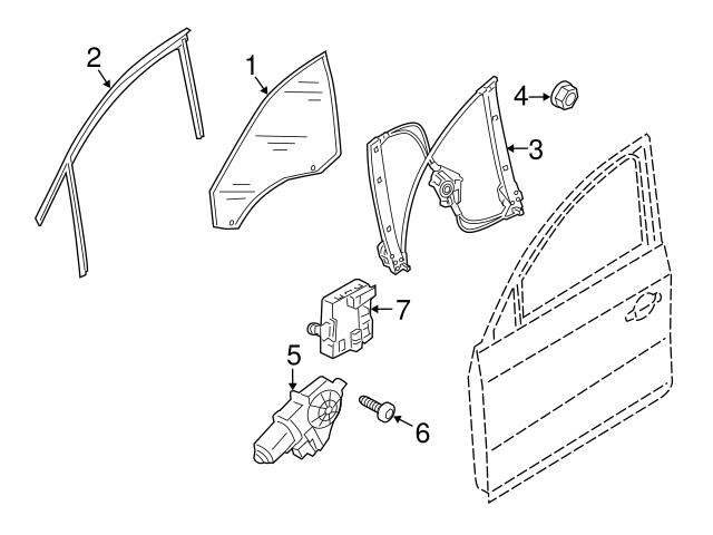 Genuine VW/Audi 4M1959793B Door Control Module; Left - Audi | 8W1959593 ...