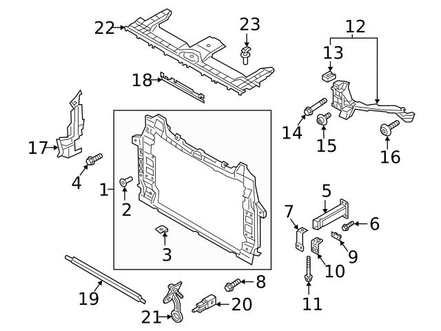 Genuine VW/Audi 4M8805608C Radiator Support Bracket; Right | 4M8805608A ...