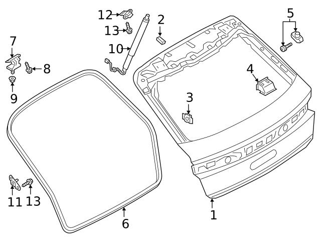 Genuine VW/Audi 4M8827851F Tailgate Pull Down Motor; Left, Right - Audi ...