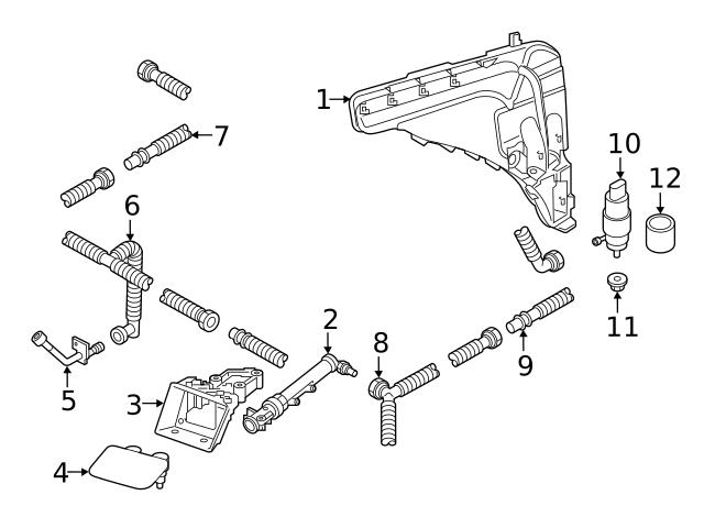 Genuine VW/Audi 4M8955663 Headlight Washer Hose; Left - Audi | AU4M8955663