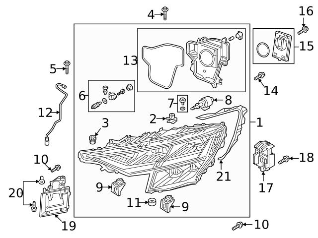 Genuine VW/Audi 4M8998099 Air Suspension Compressor Hardware Kit; Left ...