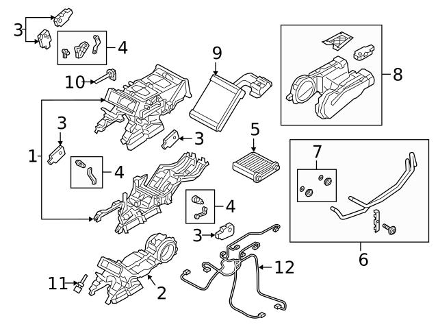 Genuine VW/Audi 4N0820105 A/C Evaporator Core; Rear - Audi | AU4N0820105