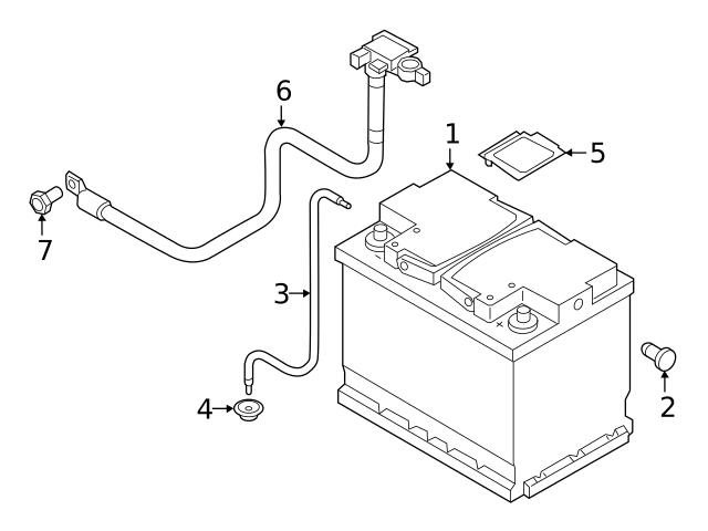Genuine VW/Audi 4N0915181D Positive Battery Junction Block Cable ...