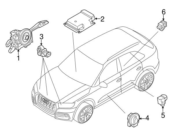 Genuine VW/Audi 4N0959651D Impact Sensor - Audi | AU4N0959651D