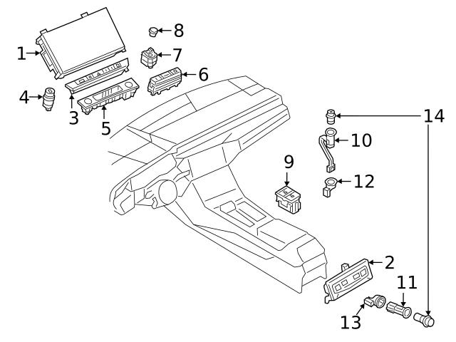 Genuine VW/Audi 4N0959673F Combination Switch; Upper, Lower - Audi ...