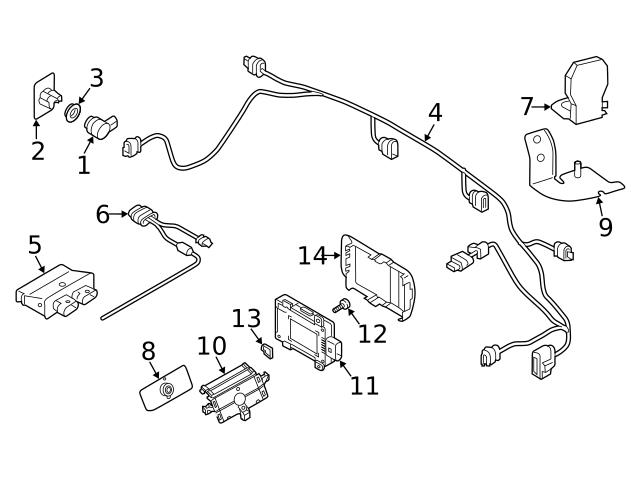 Genuine VW/Audi 4N0962239 Parking Aid System Wiring Harness - Audi ...