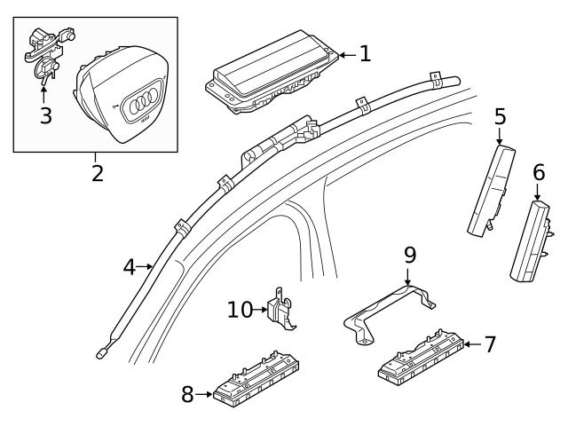Genuine VW/Audi 4N0971589 Air Bag Wiring Harness - Audi | AU4N0971589