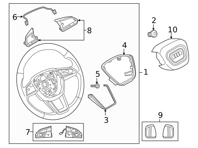 Genuine VW/Audi 4N0971589B Steering Wheel Wiring Harness - Audi ...