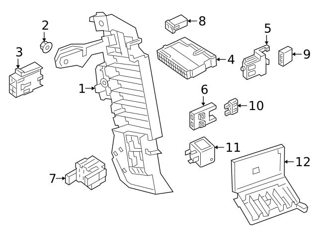 Genuine VW/Audi 4N0971845L Fuse and Relay Center Bracket; Rear - Audi ...