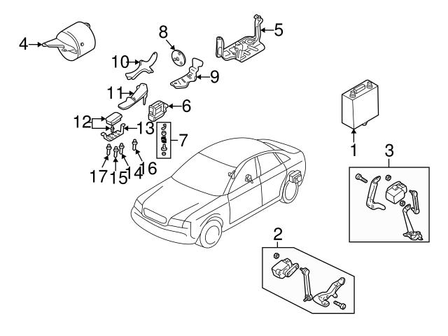 Genuine VW/Audi 4Z7616572C Ride Height Sensor; Rear Right - Audi ...