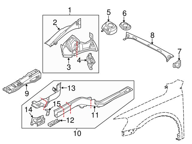 Genuine VW/Audi 561805364 Strut Brace - VW | VW561805364