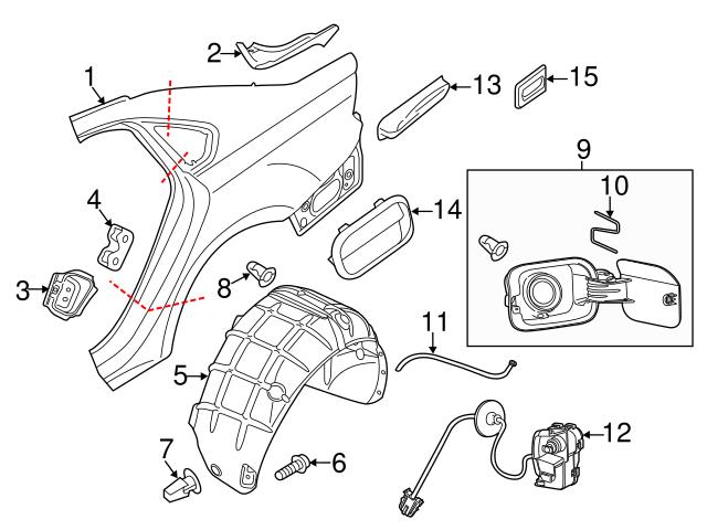 Genuine VW/Audi 561809930 Fuel Filler Housing - VW | VW561809930