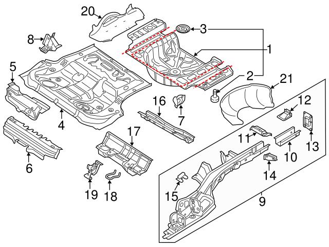 Genuine VW/Audi 561825522A Sound Absorber; Right - VW | VW561825522A