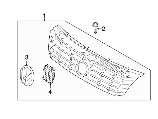 Genuine VW/Audi 561853600ULM Grille Emblem - VW | VW561853600ULM