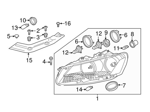 Genuine VW/Audi 561941607 Headlight Bulb Cap; Left, Right - VW ...
