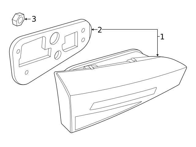 Genuine VW/Audi 561945094M Back Up Lamp Assembly; Right - VW | VW561945094M