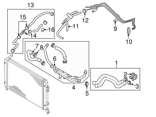 Genuine VW/Audi 5C0121049E Heater Hose Assembly - VW | 5C0122291F ...