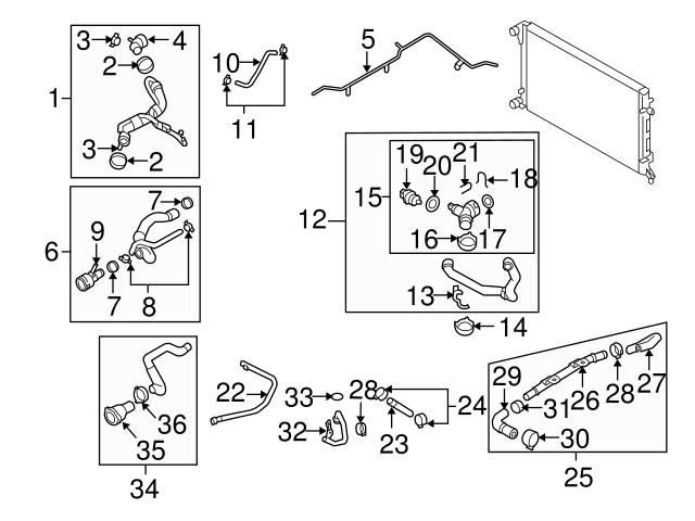 Genuine VW/Audi 5C0122073A Heater Hose - VW | VW5C0122073A
