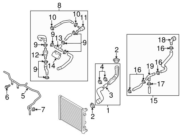 Genuine VW/Audi 5C0122157D Heater Hose - VW | VW5C0122157D