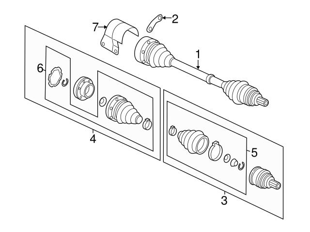Genuine VW/Audi 5C0498103 CV Joint Kit; Left Inner, Right Inner - VW ...