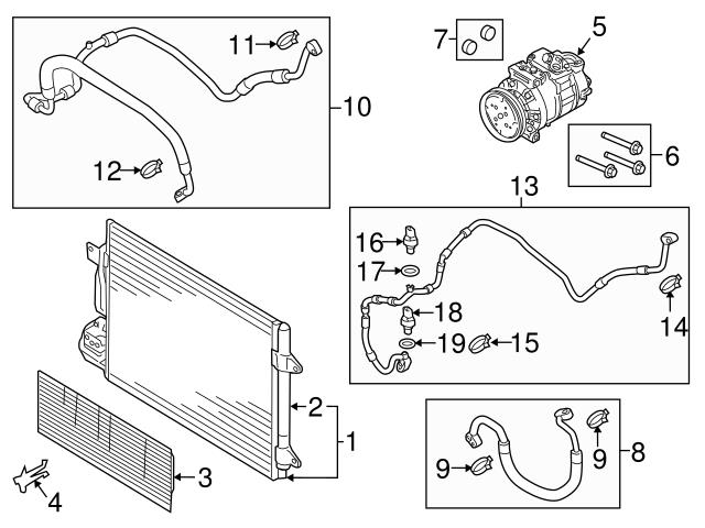 Genuine VW/Audi 5C0820743BQ A/C Refrigerant Suction Hose - VW ...