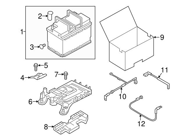Genuine VW/Audi 5C0971228AB Battery Cable Harness - VW | VW5C0971228AB