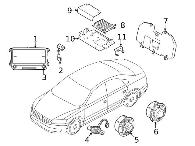 Genuine VW/Audi 5C0998922 Radio Knob - VW | VW5C0998922