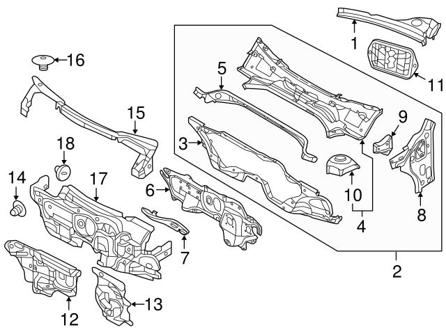 Genuine VW/Audi 5C1863909B Engine Compartment Insulation - VW ...