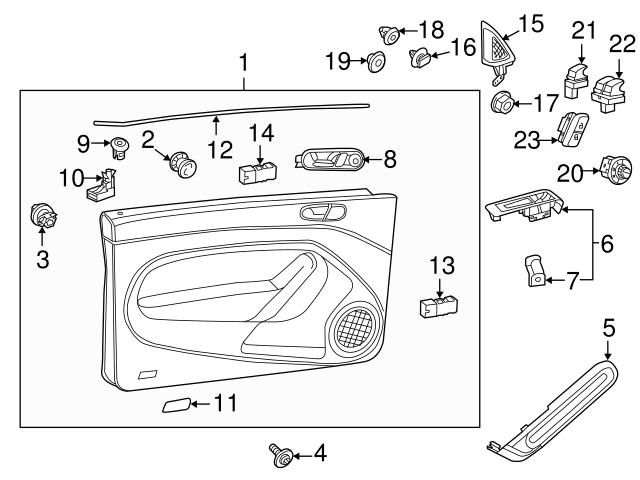 Genuine VW/Audi 5C1867256PX7 Door Window Switch Bezel; Right - VW ...