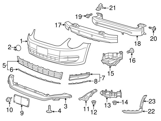 Genuine VW/Audi 5C3825199 Bumper Cover Bracket; Left - VW | VW5C3825199